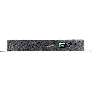 StarTech.com 4-Port USB C Hub 10Gbps - Metal Industrial USB Type-C Hub w/ 3xUSB-A & 1xUSB-C - ESD & Surge Protection - USB-C or USB-A Host - Self-Powered Mountable USB 3.2 Gen 2 Hub, TAA