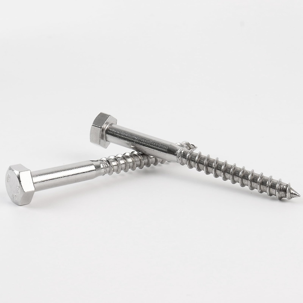 Muzata 20Pack 5/16" X 3" M8 Hex Head Lag Bolt Screws for Wood Post Cable Railing Deck Railing Baluster with Stainless Steel Fender Washer, FA01