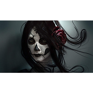 Skin Ps4 Old - SKULL WOMAN - limited edition DECAL COVER ADESIVA Playstation 4 Slim SONY BUNDLE