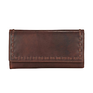 Lady Conceal Hope RFID Leather Laced Wallet (Dark Mahogany)
