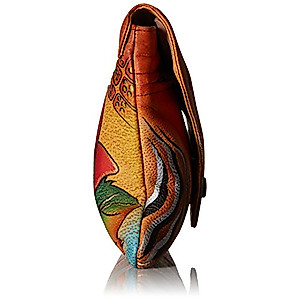 Anna by Anuschka womens Anna Anuschka, Handpainted Leather Envelope Clutch, Rose Safari Clutch, Rose Safari, One Size US