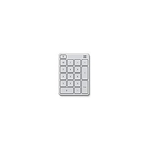 Microsoft Number Pad - Glacier. Standalone Number Pad for Numeric Input. Wireless, Bluetooth 18-Key Number Pad with Up to 24 Months Battery Life