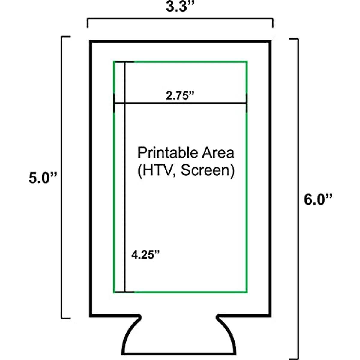 Blank Neoprene Slim Can Coolie (1, White)