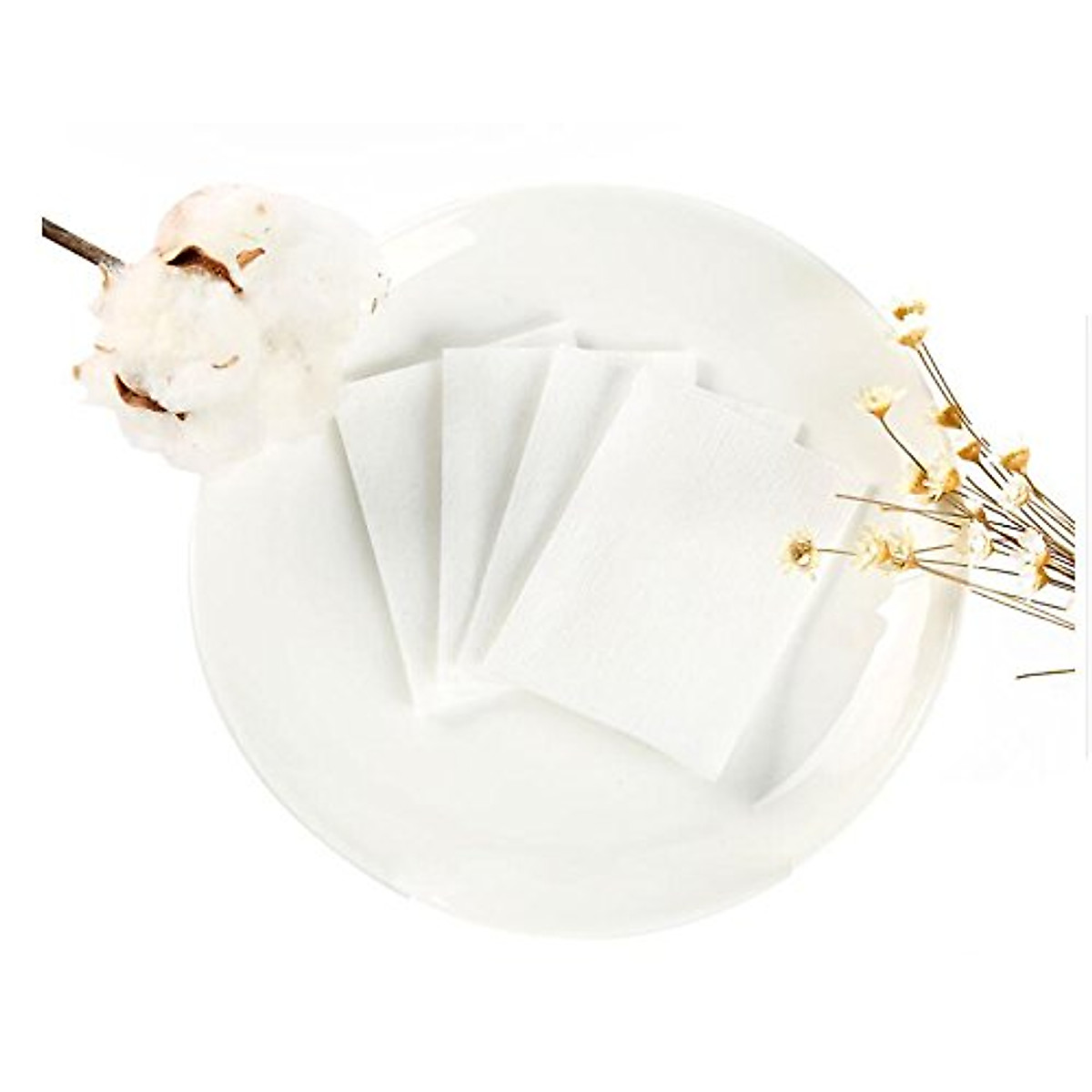 1200Pcs Makeup Facial Soft Cotton Pads Soft Cotton Wipes for Applying Lotion Removing Face Makeup Eye Makeup and Nail Polish