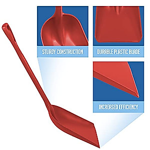Remco 69824 Seamless Hygienic Shovel - BPA-Free, Food-Safe, Commercial Grade Kitchen and Gardening Accessories, 14", Red