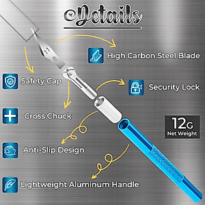 DIYSELF Exacto Knife Upgrade Precision Carving Craft Knife Hobby Knife Kit 40 Spare Knife Blades for Art, Scrapbooking, Stencil