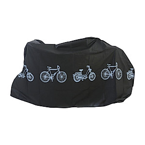 Mountain Road Bike Cover Waterproof Windproof Raincoat for Motorcycle , Black