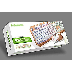 HJJWL Gaming Keyboard and Mouse, Keyboard and Mouse Set,Backlit Mechanical Feel Business Office Keyboard Colorful Breathing Backlit Gaming Mouse for Working or Primer Gaming,Office Device