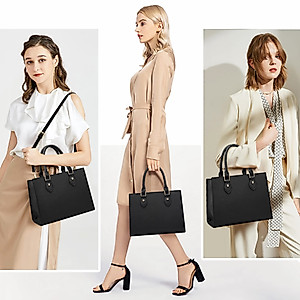 CHICAROUSAL Crossbody Purses and Handbags for Women PU Leather Tote Top Handle Satchel Shoulder Bags (1 LiZ Black)