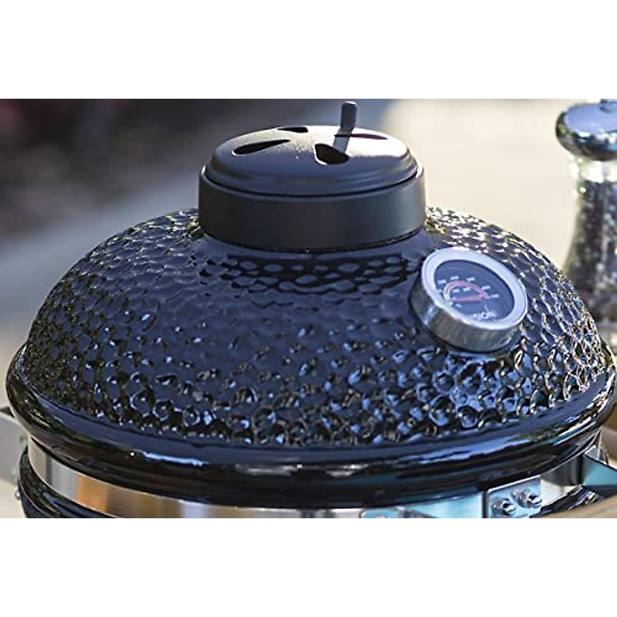 Dracarys Charcoal Kamado Cast Aluminum Top Vent Chimney for Vision Grills Classic B Series 18 Inch Pit Boss 71220, 71240