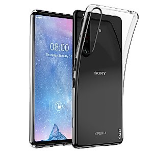 J&D Case Compatible for Sony Xperia 1 III Case, Ultra Slim Lightweight Clear Anti-Shock Protective Rubber Silicone Bumper Case for Sony Xperia 1 III Cover, Not for Sony Xperia 1 II, Transparent