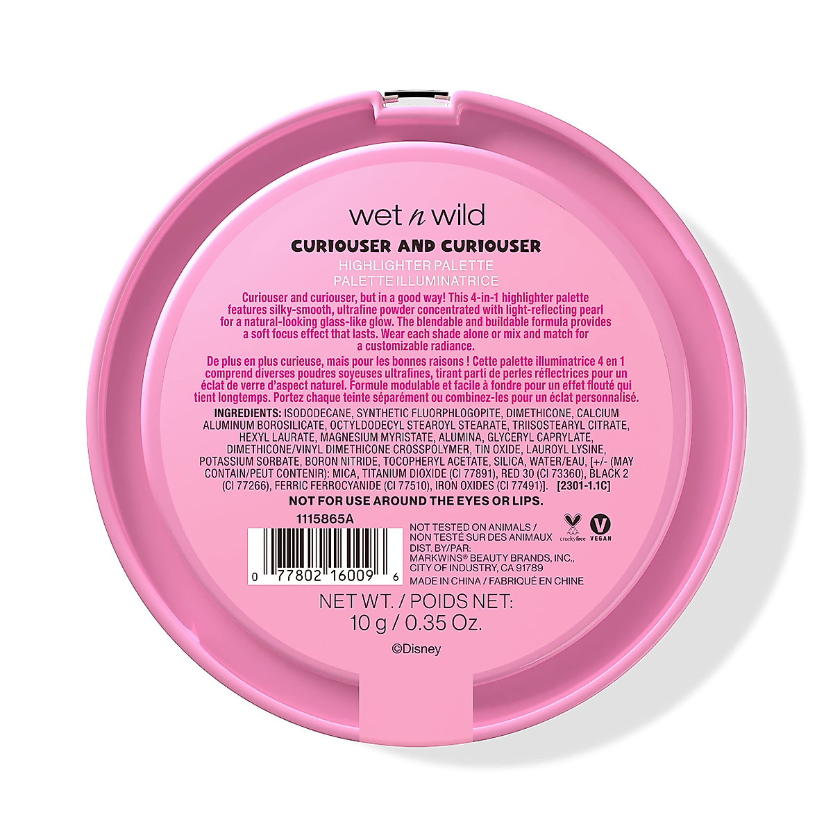 wet n wild Curiouser And Curiouser Highlighter Palette Alice In Wonderland Collection