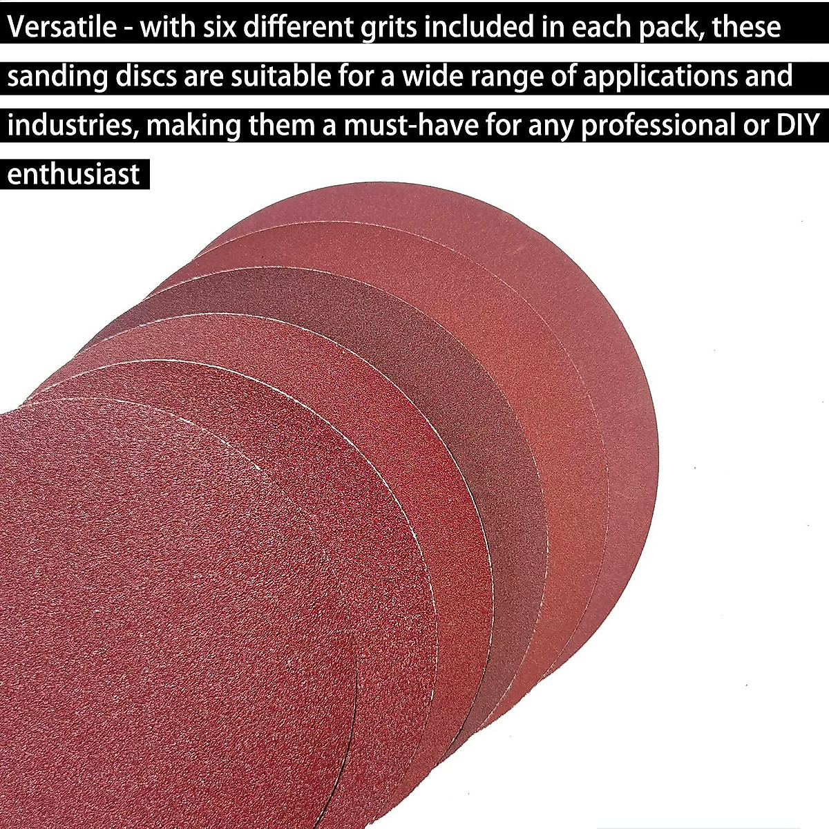 Sackorange 60 PCS 5" PSA Sanding Discs-10 Each of 80, 100, 120, 180,240, 400 Grit - 5 Inch Self Adhesive Stickyback Sandpaper Discs for DA Sander, Sand Automotive Car Paint, Woodworking Wood, Metal