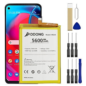 DDONG for Moto G Stylus 5G 2021 XT2131 Battery Upgraded High Capacity 5600mAh Li-Polymer Replacement Battery MD50 with Repair Tools