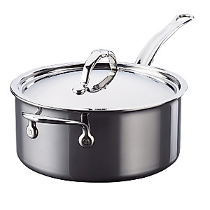 Hestan - NanoBond Collection - Titanium Stainless Steel 4-Quart Sauce Pan with Lid - Toxin, PFAS, & Chemical Free Clean Cookware, Induction Cooktop Compatible