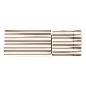 Christopher Knight Home Salem Outdoor Water Resistant Chaise Lounge Cushions, 2-Pcs Set, Brown / White Stripe