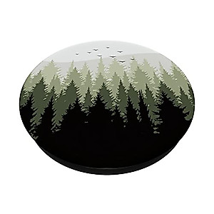 Pine Tree Forest Mountain Landscape Nature Green PopSockets Swappable PopGrip