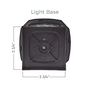 Home Zone Security Solar Post Cap Lights - Decorative Glass LED Outdoor Fits 3.5 x 3.5 in. Post Lights, Black (2-Pack)
