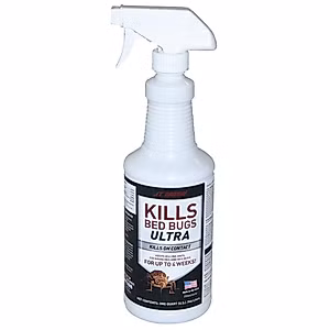 JT Eaton 218-W Kills Bed Bugs Ultra Spray, Water-Based Insecticide, Long-Lasting Protection for Bedbugs, Roaches, Ants, and Dust Mites, Quart Size