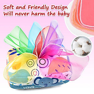 NextPro Baby Tissue Box Toy, Pull Along Magic Sensory 12 Colors Tissues, 3 Crinkle Tissues for Babies, Kids, Toddlers and Infants