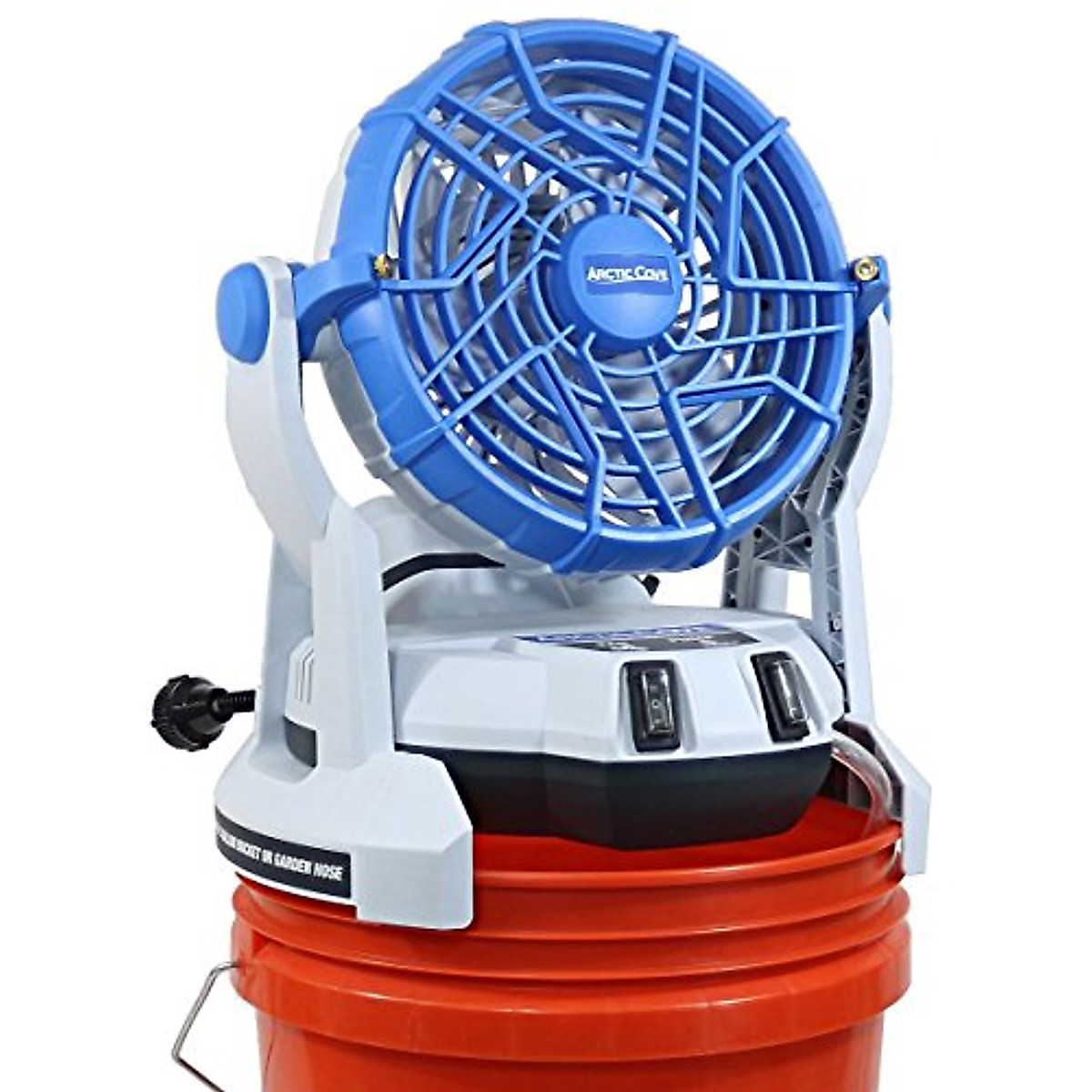 Arctic Cove MBF0181 18V Lithium Ion Powered Cooling Bucket Top Variable Speed Fan and Water Mister (18V Battery and Charger Included, 5 Gallon Bucket Not Included)