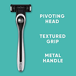 Made For YOU by BIC Shaving Razor Blades for Every Body - Mens Razors & Womens Razors, with 2 Cartridge Refills - 5-Blade Razors for a Smooth Close Shave, NICKEL, Kit