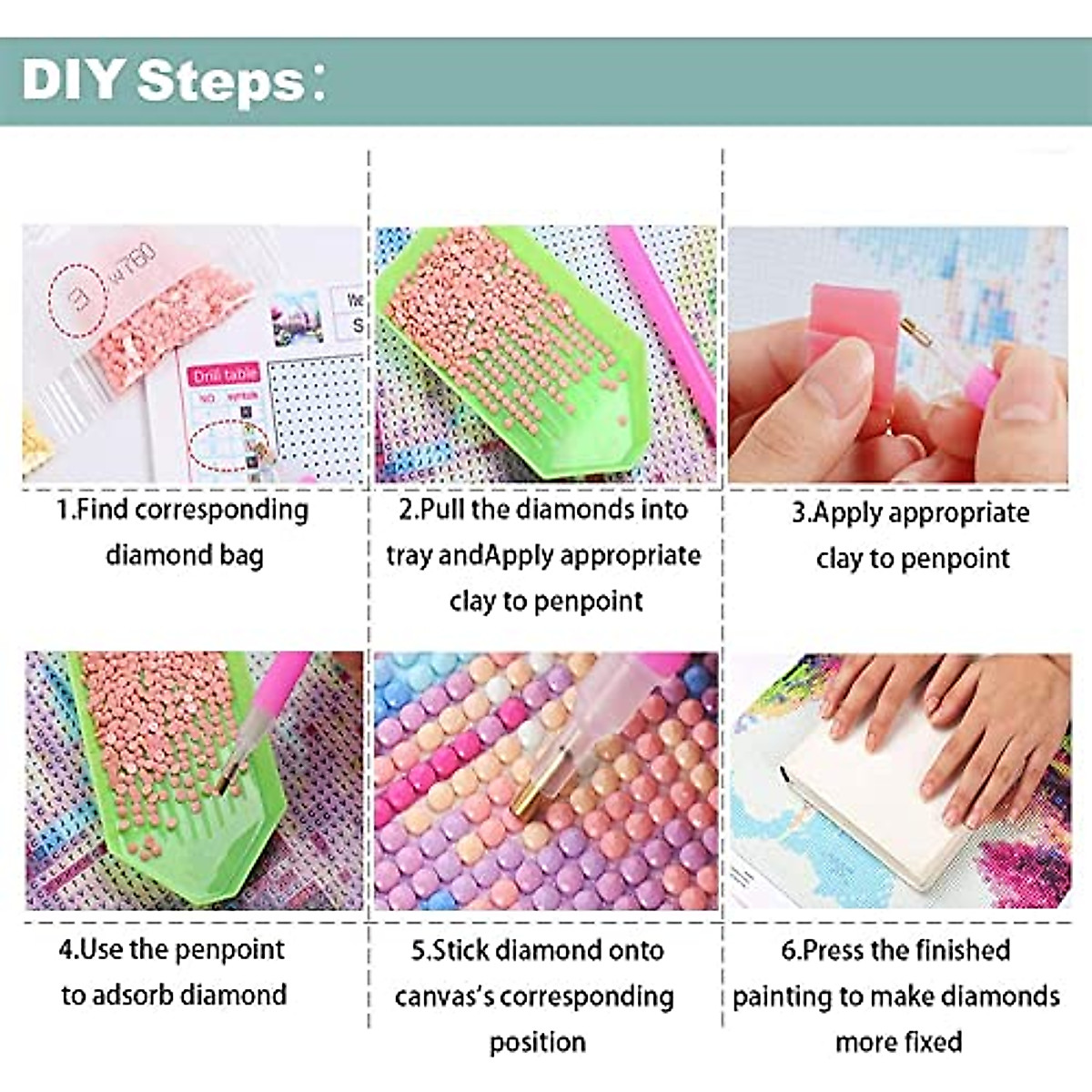 Amphol Stitch Diamond Painting Kits for Adults, DIY 5D Diamond Painting Kits for Kids Beginner, Full Drill Diamond Art for Home Wall Décor Gem Art 12 x 16 Inche