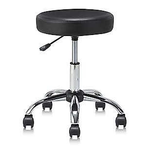 KLASIKA Rolling Drafting Stool Chair with Height Adjustable Base for Office and Massage Spa Medical Salon Tattoo Beauty Barber