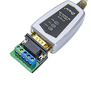 DTECH USB to RS422 RS485 Serial Port Adapter Cable with FTDI Chipset 5 Position Terminal Board for Windows 11 10 8 7 XP Mac (4 Feet)