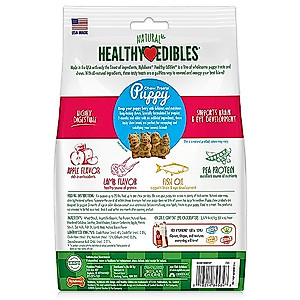 Nylabone Healthy Edibles Puppy Natural Long Lasting Dog Chew Treats Lamb & Apple Small/Regular (12 Count)