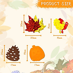 Fall Confetti Autumn Glitter Sequin Confetti Thanksgiving Confetti Fall Maple Leaves Turkey Pumpkin Confetti Sprinkles Table Decorations for Thanksgiving Fall Party Supplies, 2.1 oz