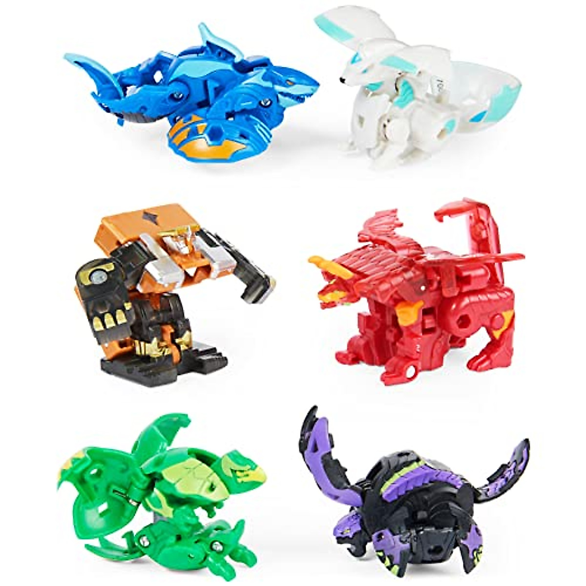 Bakugan Unbox and Brawl 6-Pack, Exclusive 4 Bakugan and 2 Geogan, Collectible Action Figures, Toys for Kids Boys Ages 6 and Up (Amazon Exclusive)