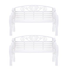 jojofuny 2Pcs Mini Bench Mini Garden Bench Model Dollhouse Small Bench Model Miniature Park Bench Adornments Miniature Bench Ornament Dollhouses Bench Decoration Mini Bench Model Small