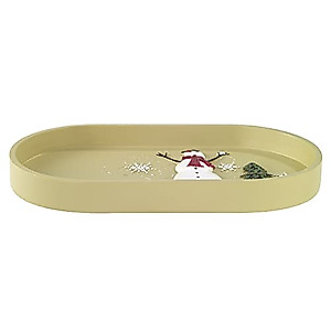 Avanti Linens - Vanity Tray, Countertop Organizer, Holiday Inspired Bathroom Accessories (Snowmen Gathering Collection)