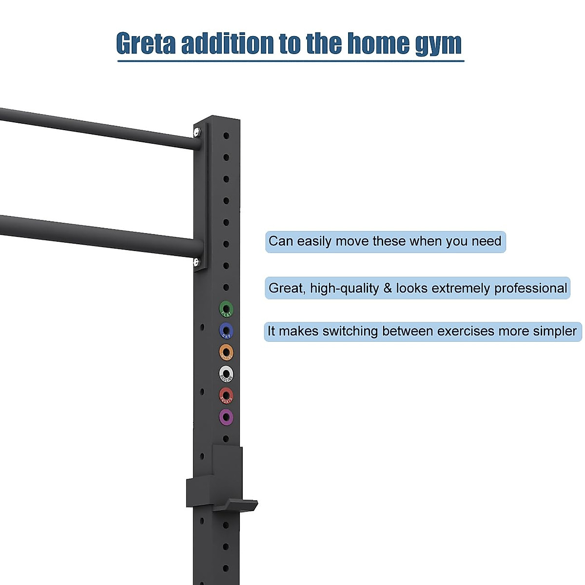 Power Squat Rack Barbell Magnetic Position Markers Reminders Label for Home Gym & Garage Gyms,Squat Rack Magnets identifier Rings for Power Rack J-Cup (Inner Circle Diameter 0.75inch)