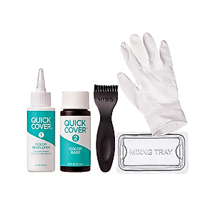 KISS Quick Cover For Men Permanent Hair Color Mustache Beard QMC (Natural Black)