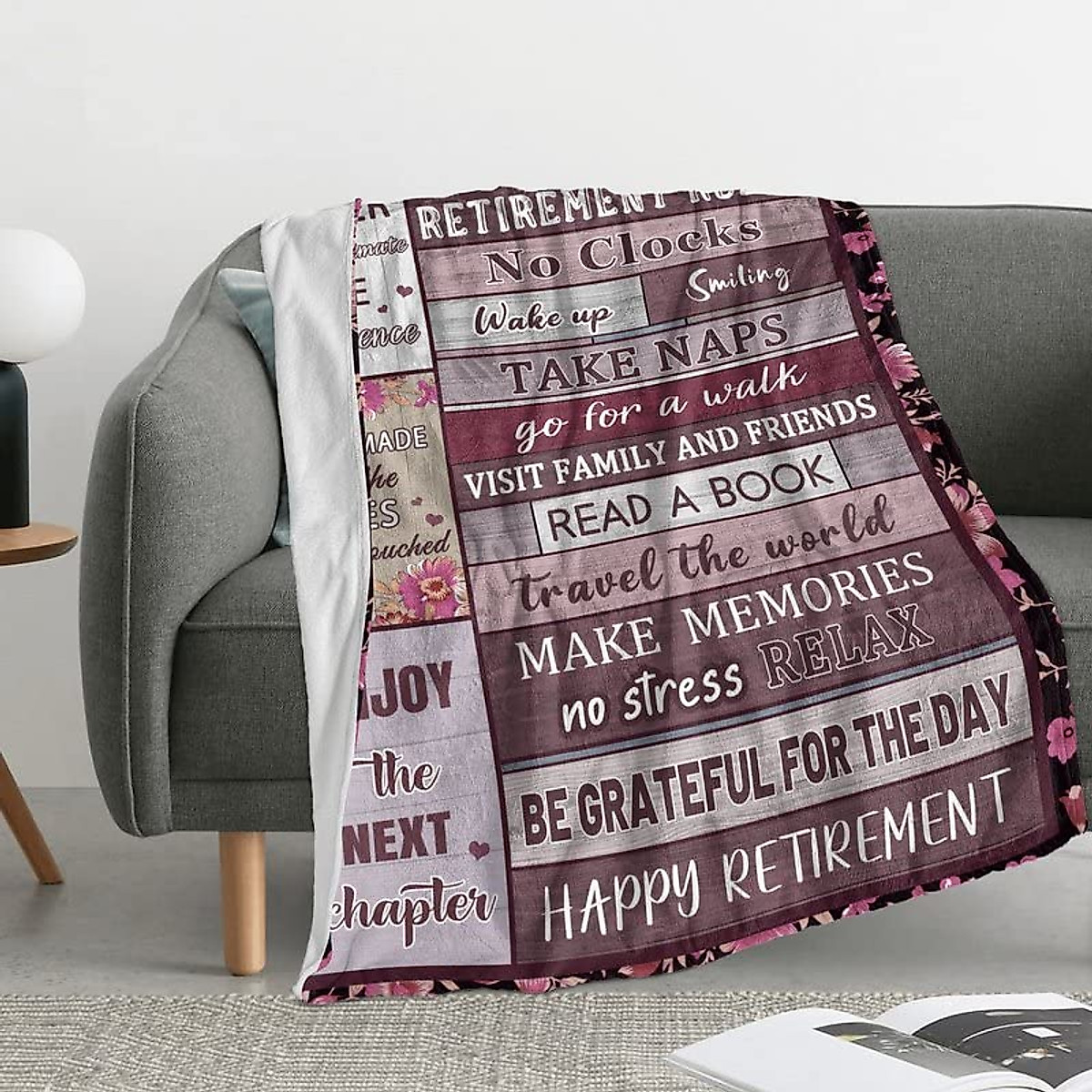 Nahjiiem Retirement Gifts for Women Men Retirement Blanket Retired Throw Blanket Best Retirement Gifts Ideas 50"×60"