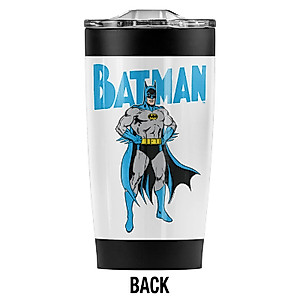 Logovision Batman Stance Stainless Steel Tumbler 20 oz Coffee Travel Mug/Cup, Vacuum Insulated & Double Wall with Leakproof Sliding Lid | Great for Hot Drinks and Cold Beverages