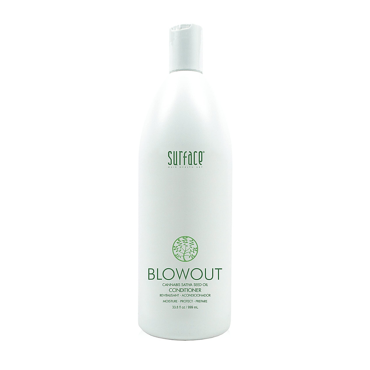 Surface Hair Blowout Conditioner for Women and Men, 33.8 oz - Organic Conditioner and Heat Resistant Hair Style Protector with Babassu Oil