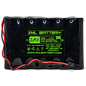 XML Battery (1 Pack 6PH-H-4/3A3600-S-D22 7.2v 3600mAh Ni-MH DSC IMPASSA 9057 SCW-9057 SCW-9055 Battery Wireless Security System