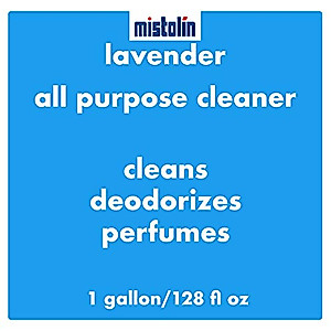 Mistolin Lavender, All Purpose Cleaner, 128 Fl Oz, 1 gallon, Longer Lasting Multi Purpose Cleaner, Best Cleaner for Floors, Bathrooms & Kitchen Appliances