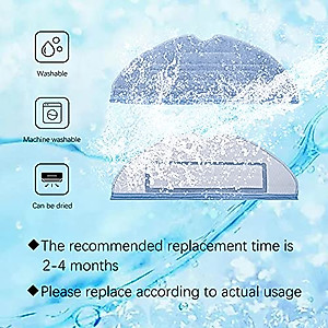 ilovelife 10 Pcs Mop Cloth Pads Replacement for Xiaomi Roborock S7 T7S T7 Plus Vacuum Cleaner Parts Replacement Microfiber Soft Pad, 10 Mop