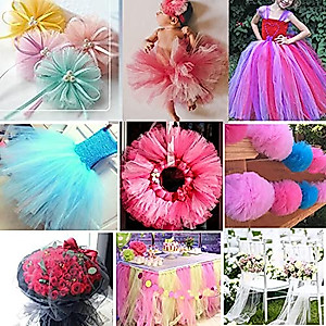 Tulle Fabric Rolls 6 Inch by 200 Yards (600 feet), Tulle Ribbon Spool for Gift Wrapping Birthday Party Wedding Decorations DIY Tutu Skirt Bow Crafts (Earth Yellow)