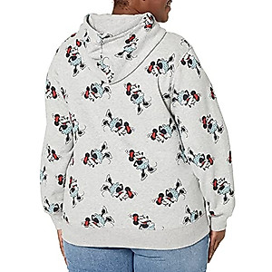 Amazon Essentials Disney | Marvel | Star Wars | Princess Women's Fleece Pullover Hoodie Sweatshirts (Available in Plus Size), Minnie Icons, Medium