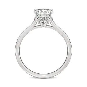 14K White Gold Moissanite by Charles & Colvard 9x7mm Oval Engagement Ring-size 7 2.37cttw DEW