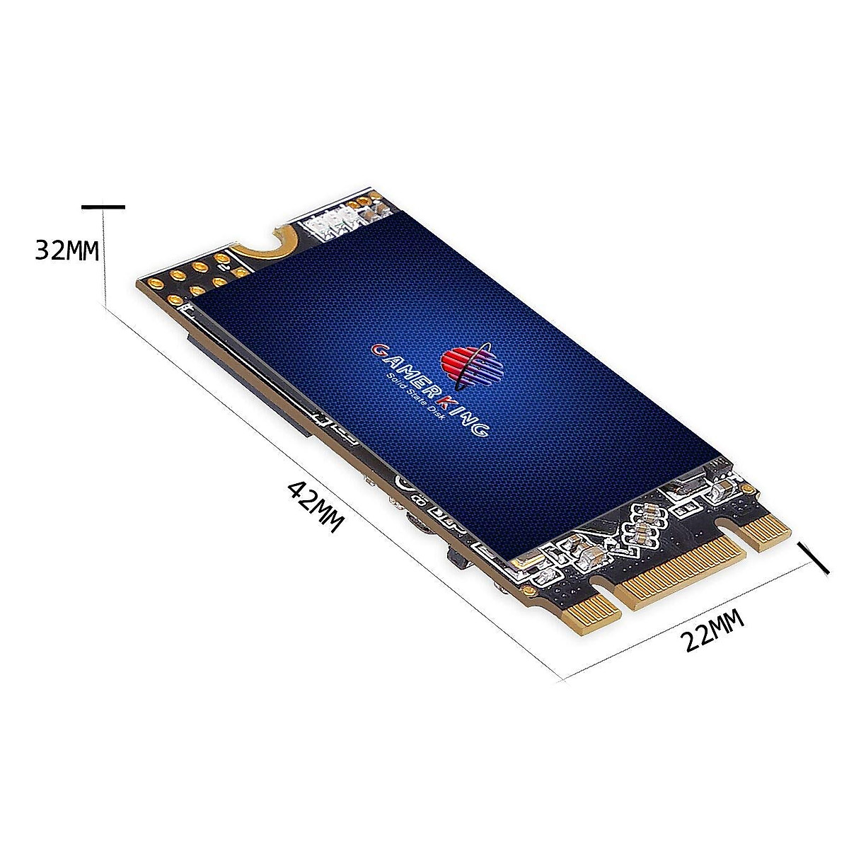 Gamerking SSD M.2 2242 128GB NGFF Internal Solid State Drive High Performance Hard Drive for Desktop Laptop SATA III 6Gb/s M2 SSD(128gb, M.2 2242)