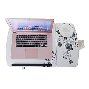 Household Computer Task Desk Office Table,Can Be Folded and Adjusted Angle,Adjustable Height,Locking Casters,2 Pieces of Separate Tabletop(Ship from US!)