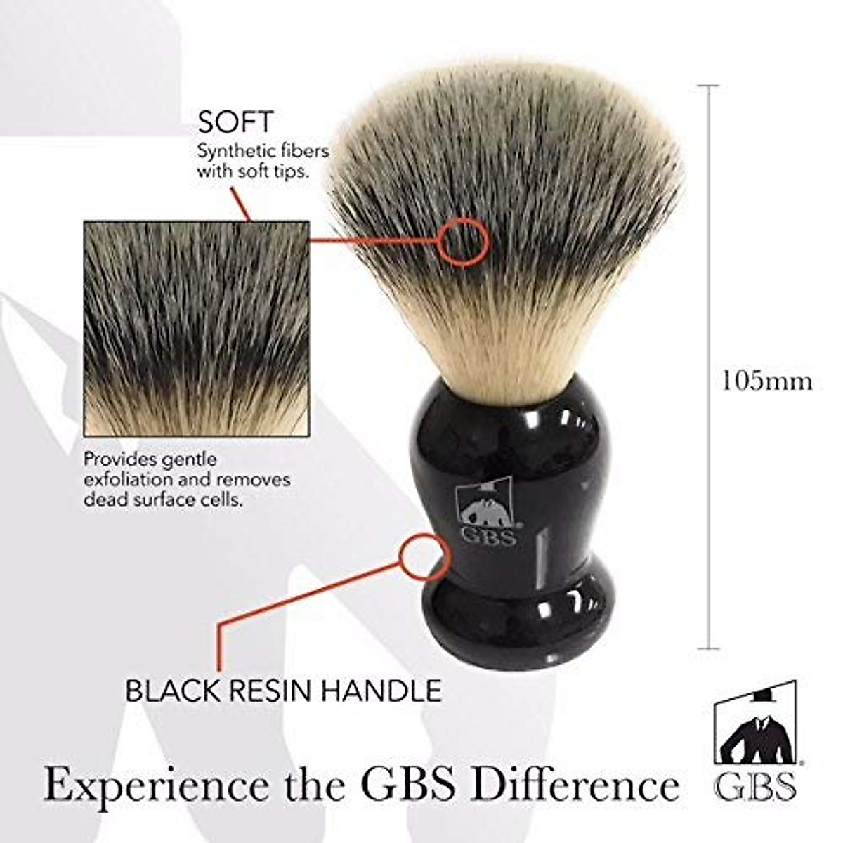 G.B.S Men’s Wet Shaving Kit Shaving Stainless Steel Razor Wood Handle with Case Synthetic Badger Hair Brush All-Natural Shave Soap Chrome Shaving Bowl Leather Strop Alum Block