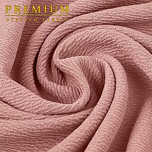 H&C Women Casual Work Office Open Front Shawl Lapel Soft Pink Blazer Jacket with Removable Shoulder Pads Made in USA