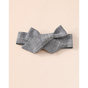 Baby Girl Clothes 3-6 Months Infant Baby Girl Dresses Outfits Winter Fall Plaid Skirt Sets Long Sleeve Rib Romper Dress 3-6 Month Girl Clothes Gifts Stuff Newborn Outfit for Girls Gray